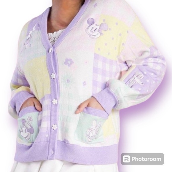 Disney | Sweaters | Disney Mickey Mouse And Friends Pastel Gingham ...